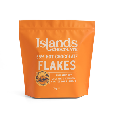 55% Dark Hot Chocolate Flakes - 2kg Bag – Islands Chocolate